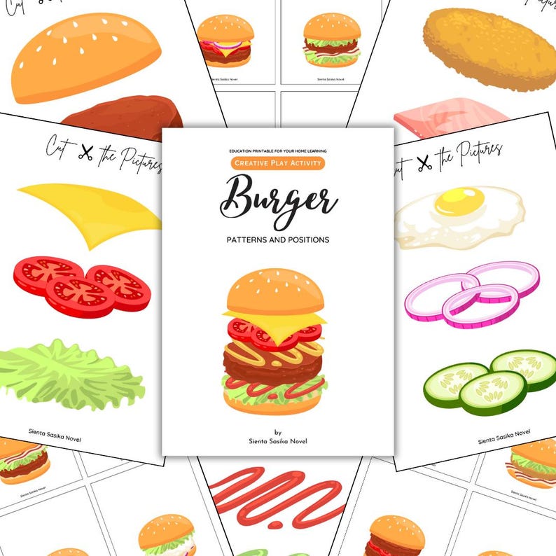 CREATIVE PLAY ACTIVITY: Build a Burger Pattern and Position Activity ...