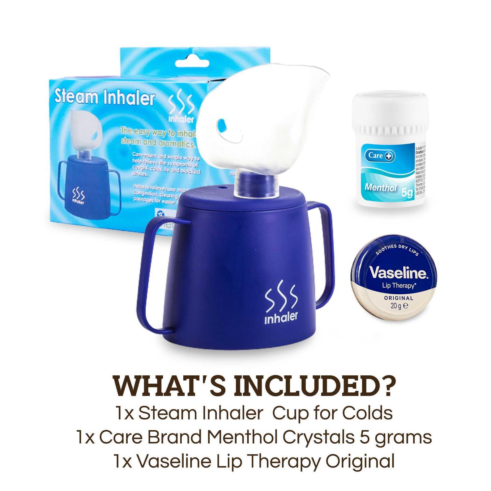 Steam Inhaler Cup Set: Menthol Crystals | Inhaler Cup Helps Relieve Coughing, Nasal Congestion ...