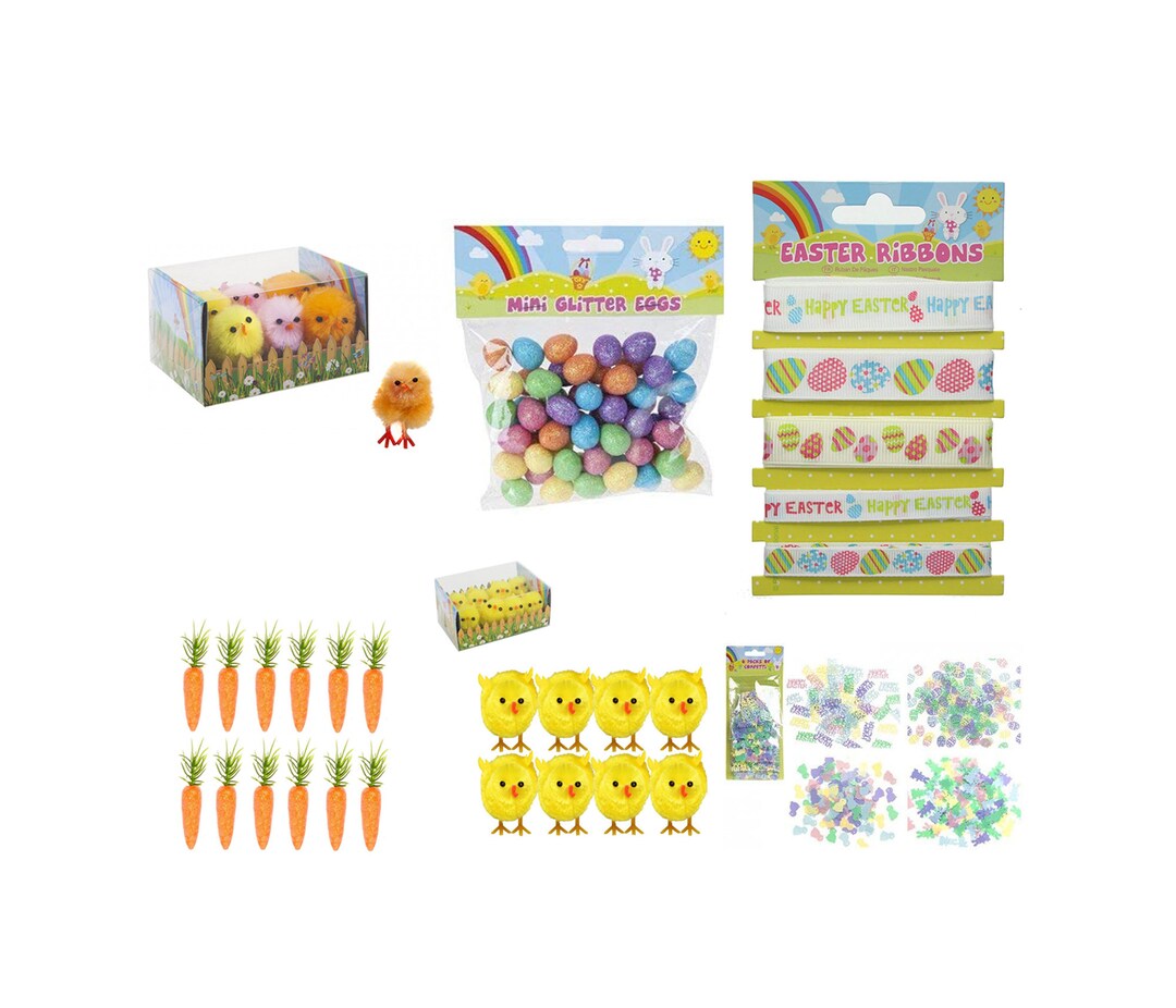 Easter Craft Kit Includes Confetti, Colourful Chenille Mini Fluffy ...