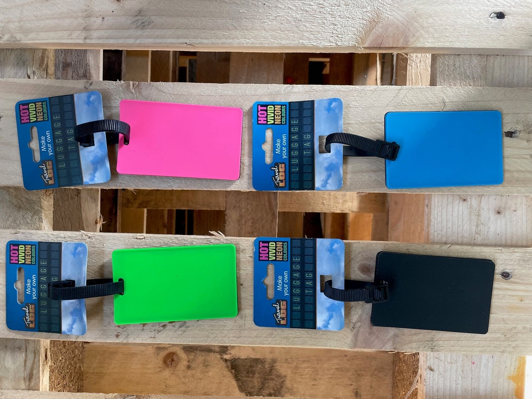 Colourful Neon Case Label Luggage Tag Bright Practical Quality Travel ...
