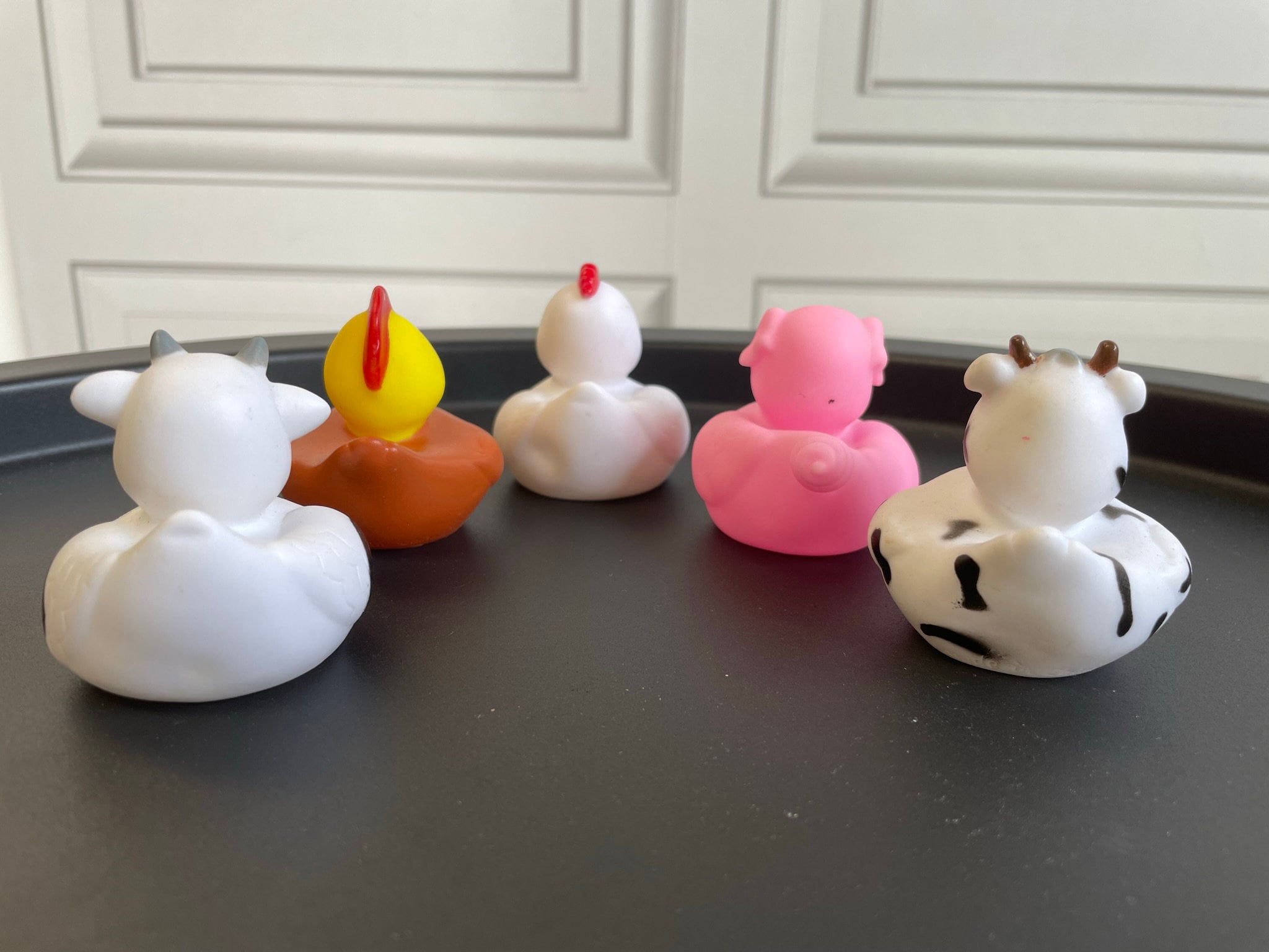 Farmyard 5 X Mini Rubber Duck Set: Fun Gift, Wedding Favour, Duck Race ...