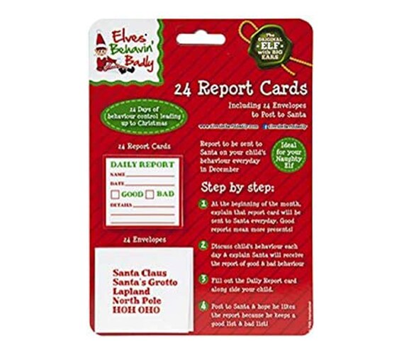 Elf Mini Report Cards Countdown to Christmas With These 24 - Etsy