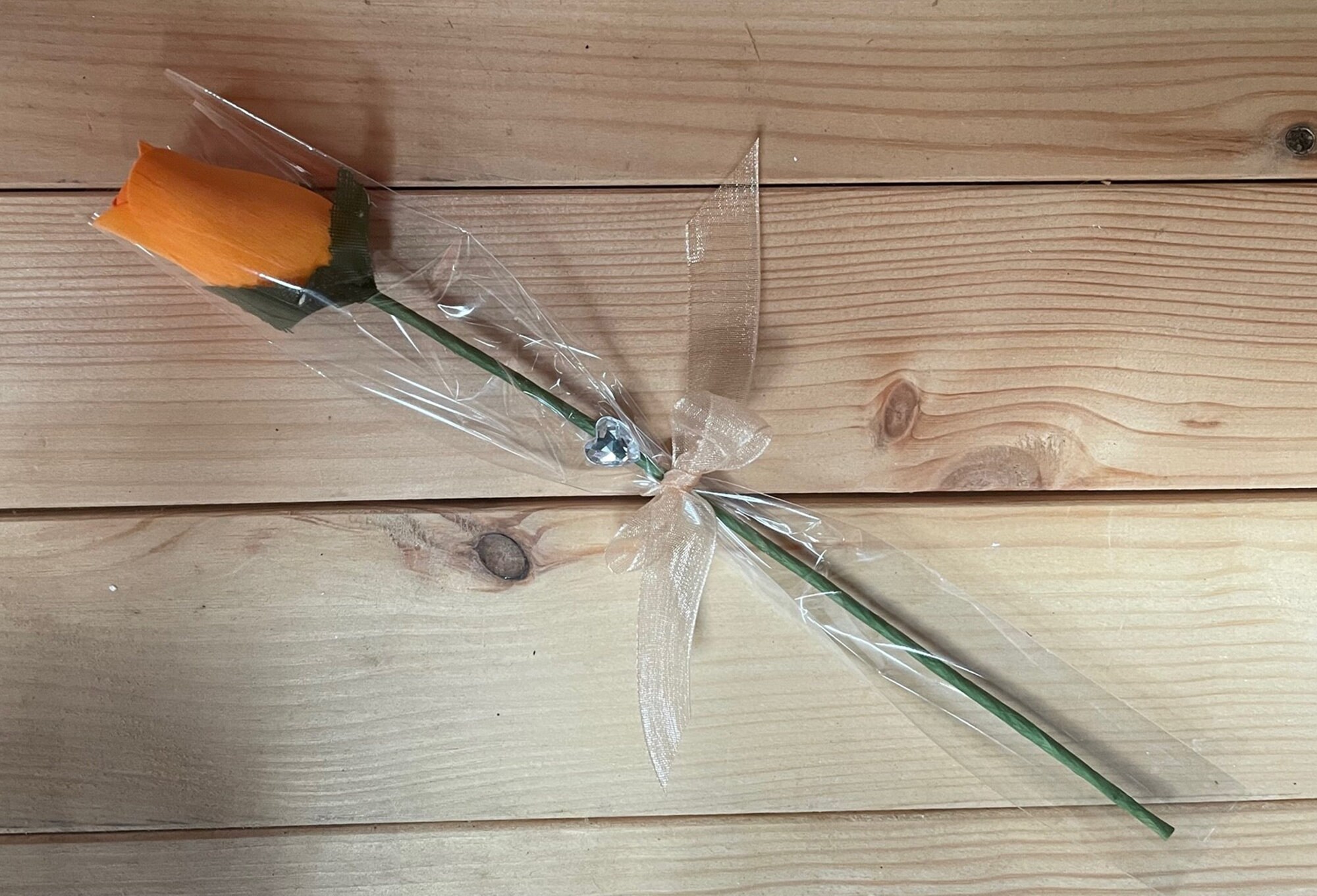 Single Wooden Rose Bud in Cellophane and Ribbon. Choose From 20 ...