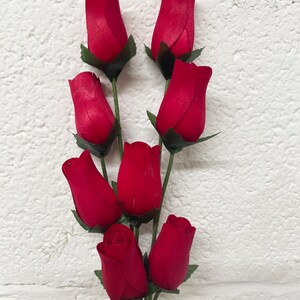 Red Wooden Roses - Choose 8, 50, or 100 - Single Rose Bud Stems for ...