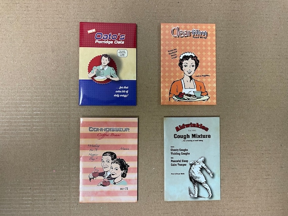 Retro Fridge Magnets Vintage Style Kitchen Magnets in Four | Etsy