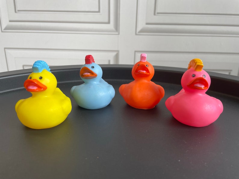 Punk Rocker Mini Rubber Duck Set: Fun Gift Wedding Favour - Etsy