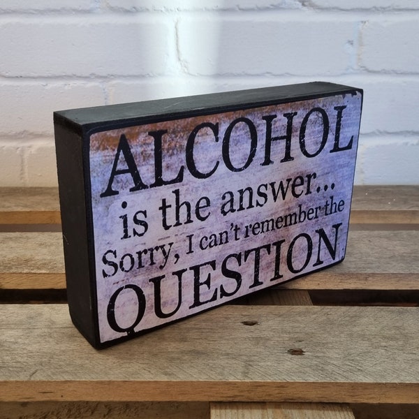 Funny Alcohol Sign - Etsy