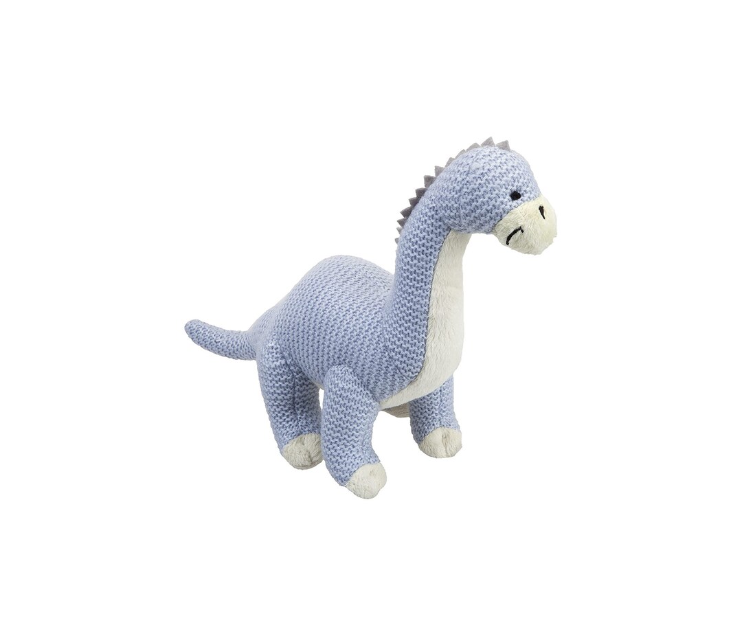 Cute Knitted Blue Dinosaur Soft Cuddly Brontosaurus Diplodocus Plush ...