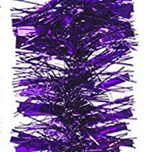 Purple Bright Tinsel Luxury Thick and Thin Tinsel 2 Metre Strand or 10 ...