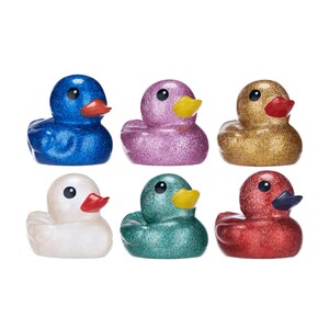 1 X 10cm Glitter Ducks Fun Gift, Wedding Favour, Duck Race Etc. Bright ...
