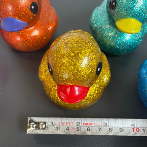1 X 10cm Glitter Ducks Fun Gift, Wedding Favour, Duck Race Etc. Bright ...