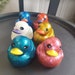 6 X 10cm Glitter Ducks Fun Gift, Wedding Favour, Duck Race Etc. Bright ...