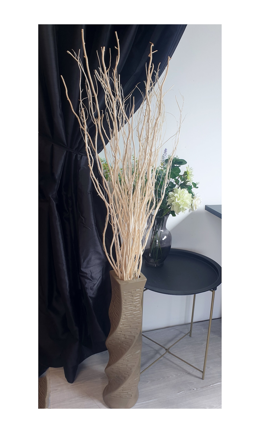 White Natural Willow Twigs Twisted Curly Contorted or Spiral Sticks ...