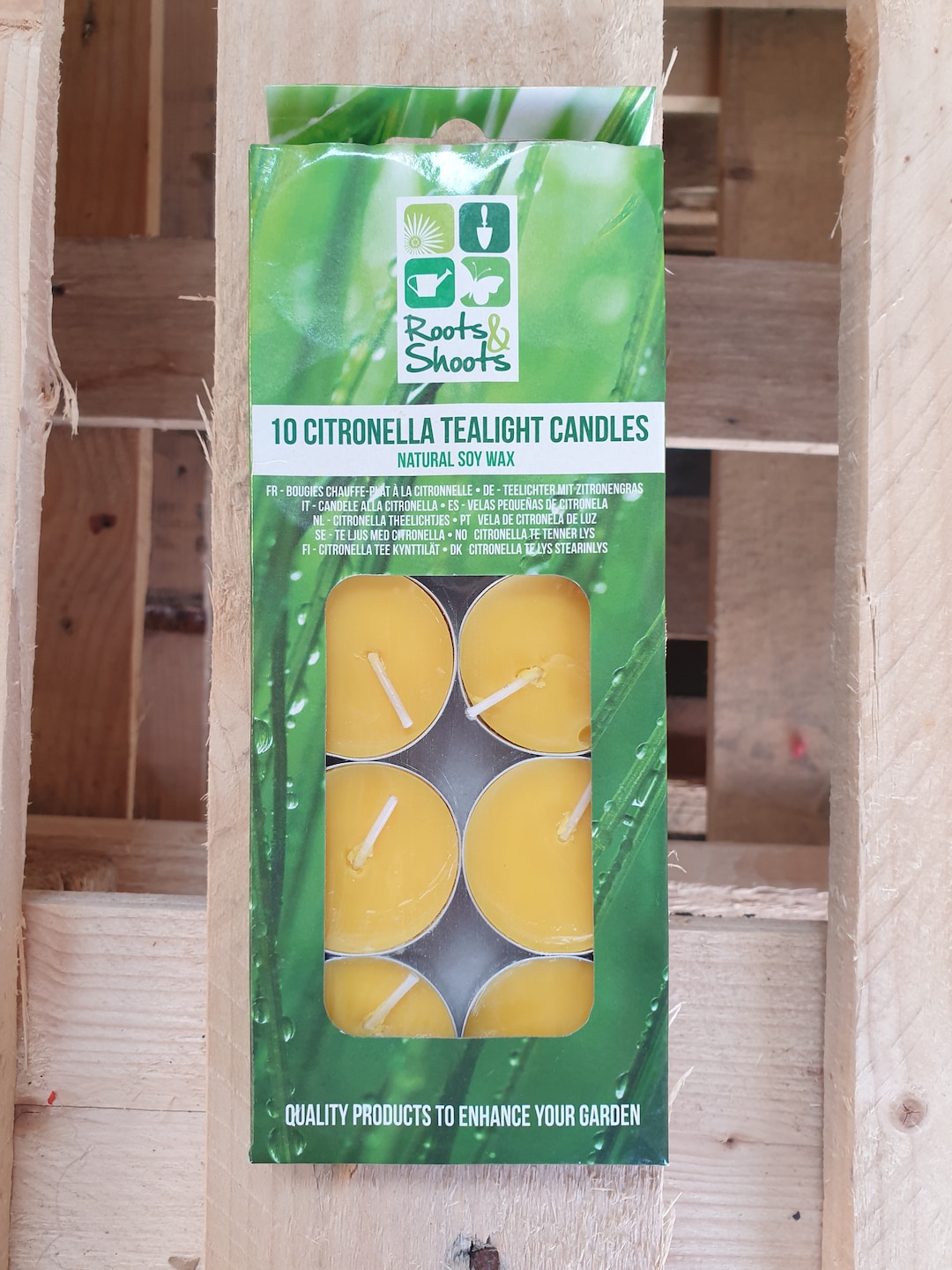 Citronella Tea Light Candles 10 Pack , Natural Soy Wax With Citron ...