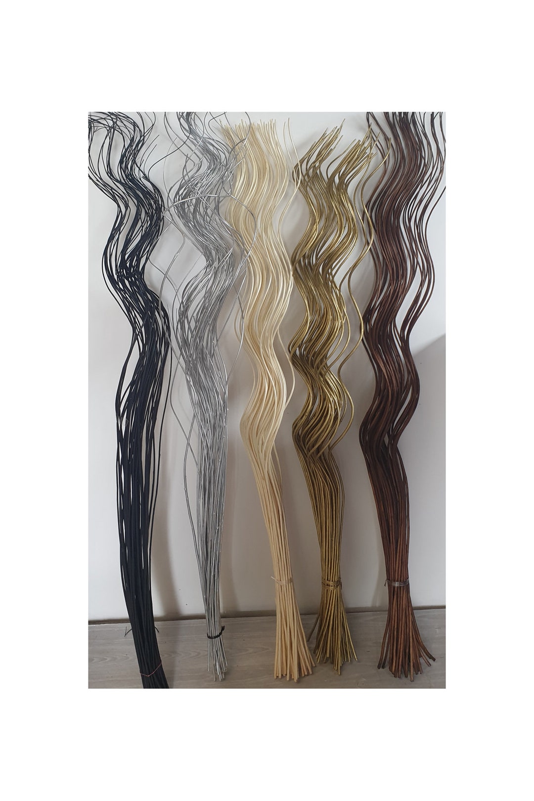 Spiral Willow Twigs Bunch, Curly Twisted Dried Vase Filler Corkscrew ...