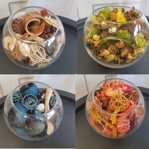 Hand Blended Potpourri in a Clear Glass Fishbowl Home Fragrance ...