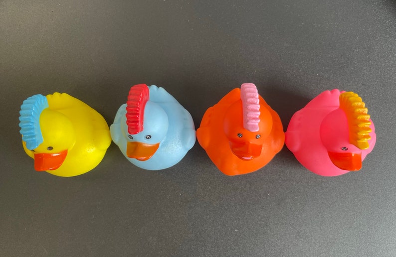 Punk Rocker Mini Rubber Duck Set: Fun Gift Wedding Favour - Etsy