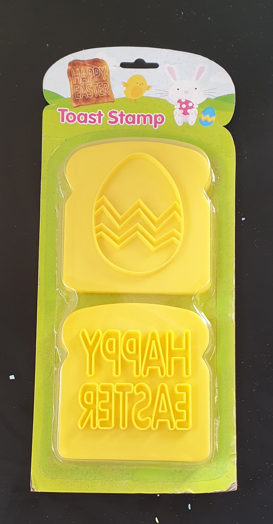 Happy Easter and Easter Egg Shape Toast Stamp Cookie or Icing Cutter ...