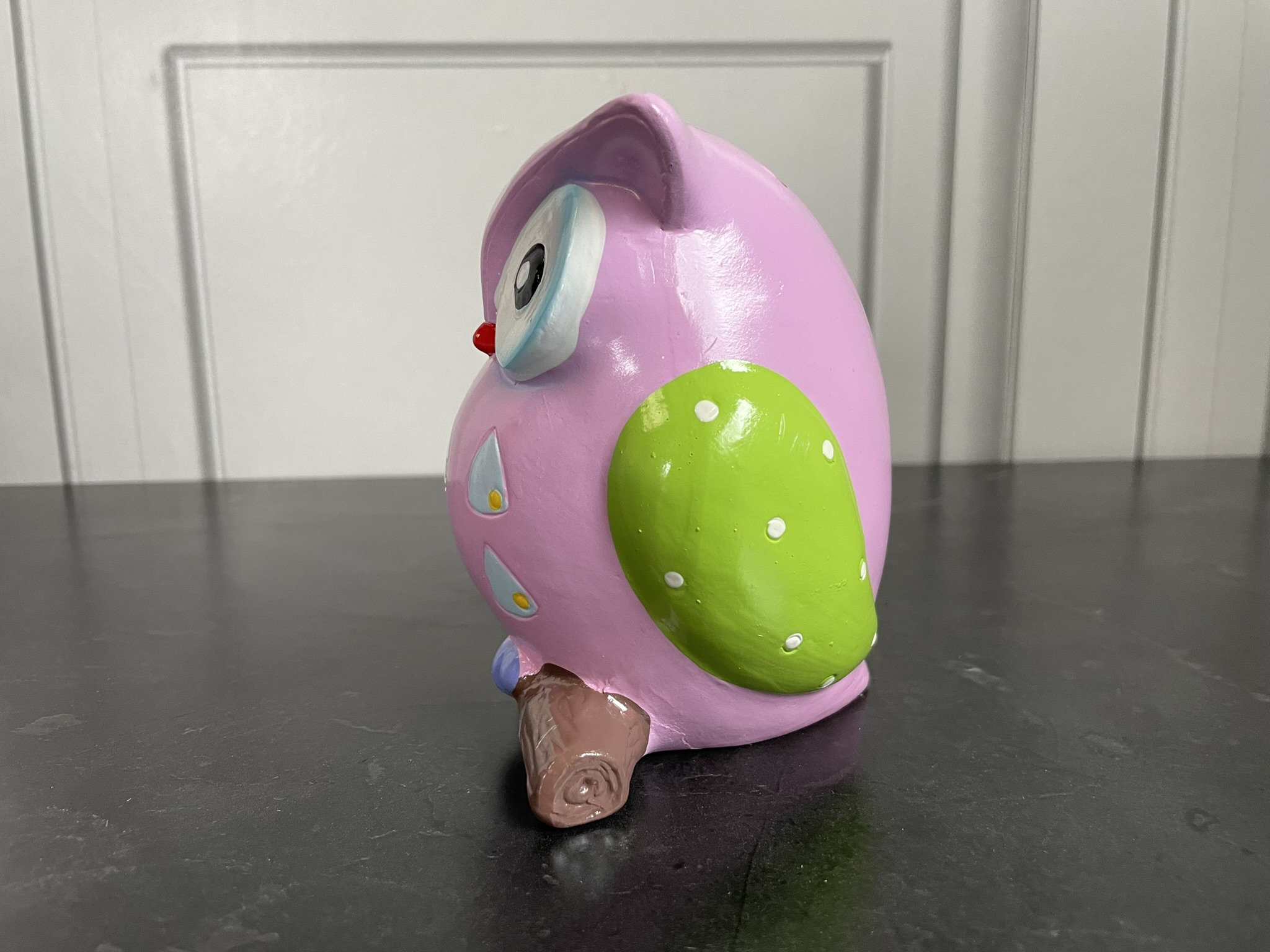 Colourful Funky Owls Ceramic Money Box Approx 13cm X 10cm Choose Pink ...