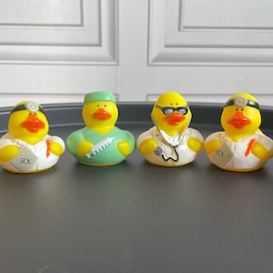 Doctors & Nurses 6 Mini Rubber Duck Set: Fun Gift, Wedding or Party ...