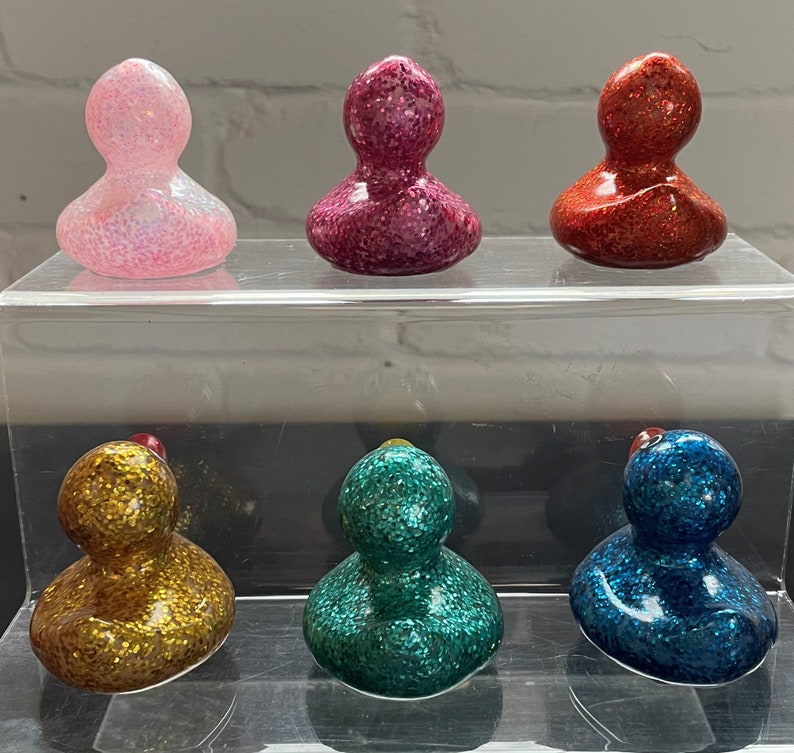 6 Mini Glitter Ducks Fun Gift Wedding Favour Duck Race Etc. - Etsy
