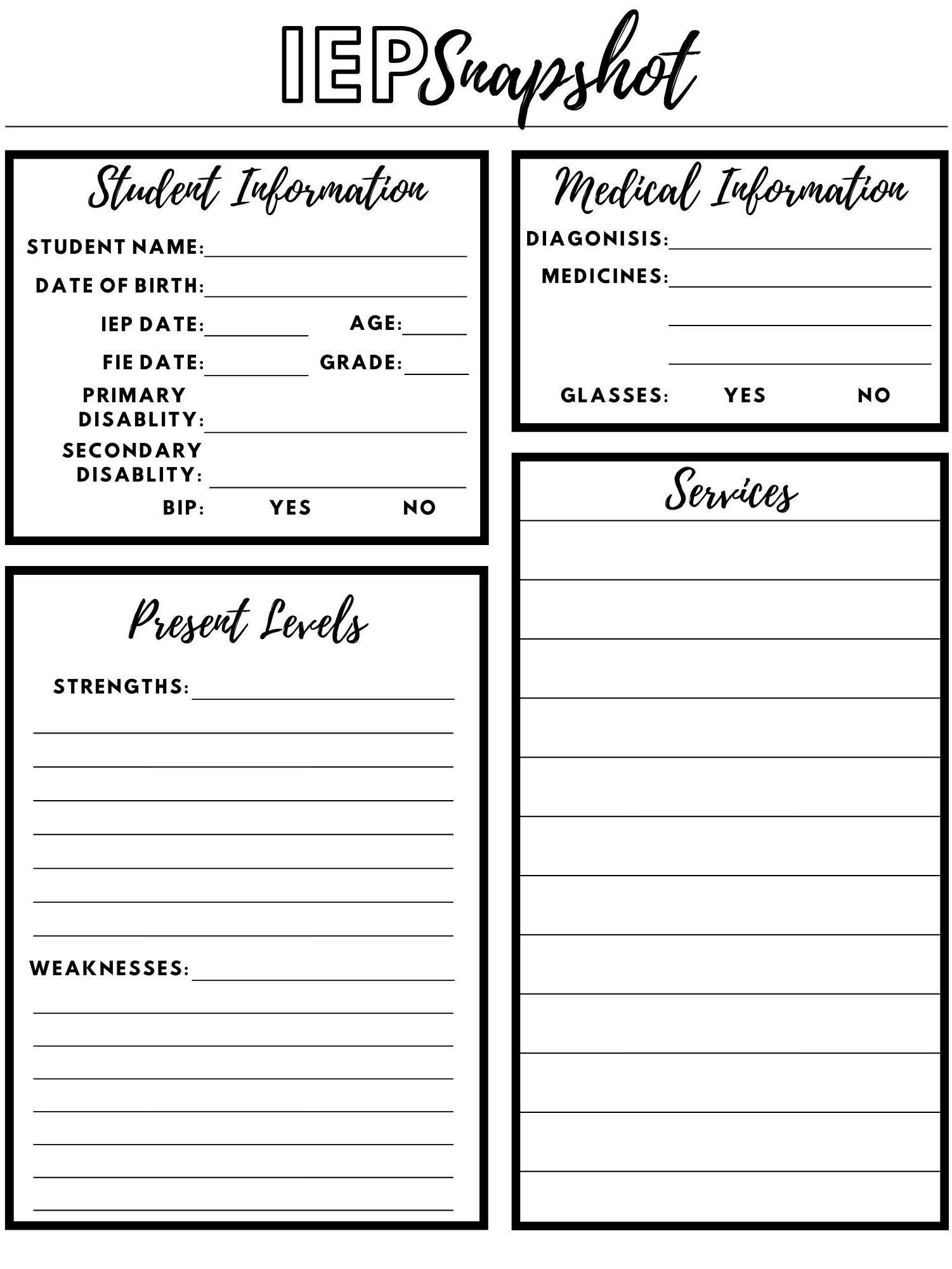 IEP Information - Etsy