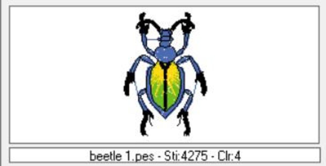 Bug Insect Moth Designs Pack of 6 Colorful Realistic Digital Machine ...