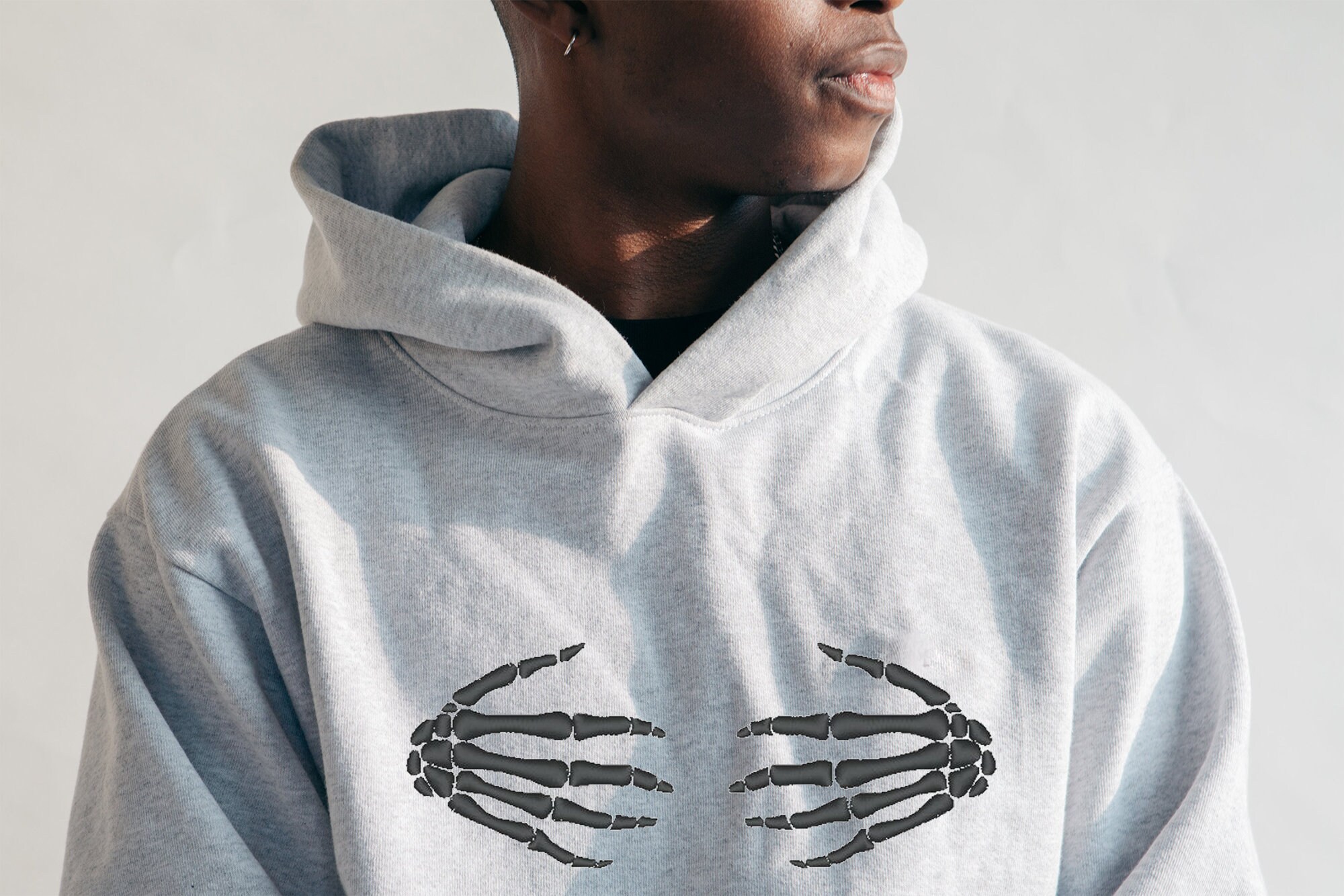 Skeleton Hands Bra Design | Digital Embroidery File | Halloween Tops ...