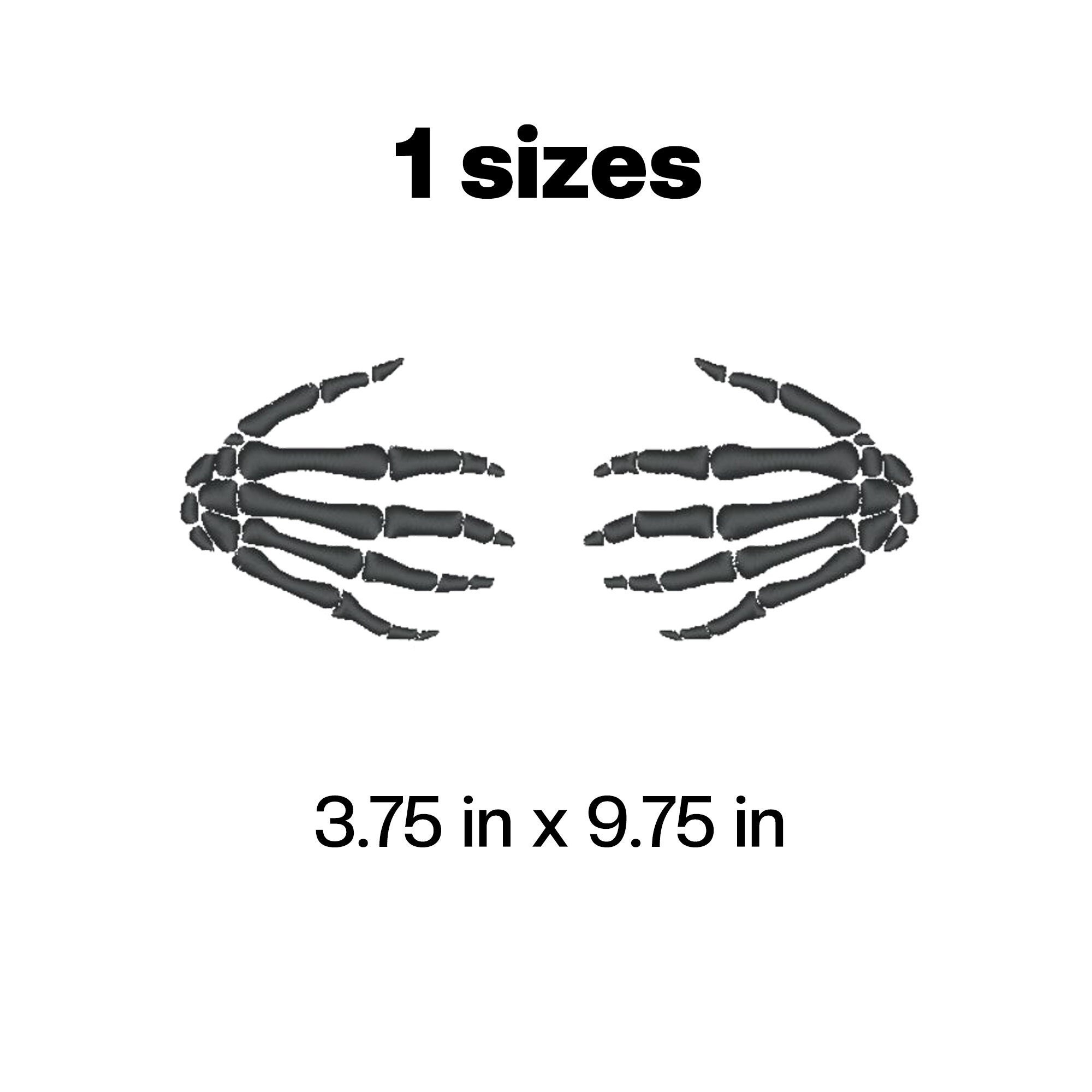 Skeleton Hands Bra Design | Digital Embroidery File | Halloween Tops ...