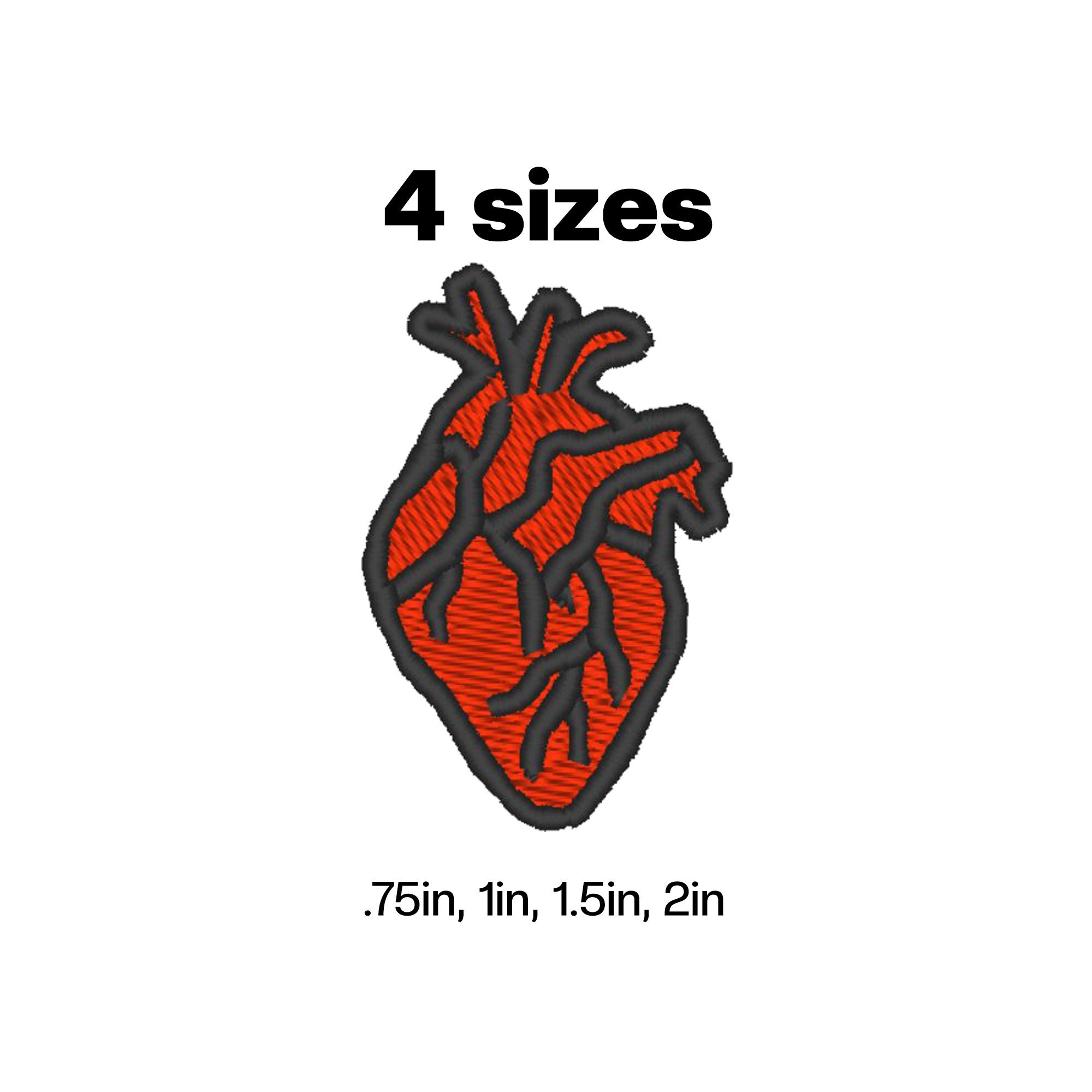 Realistic Heart Logo Icon | Digital Embroidery File | Instant Download ...