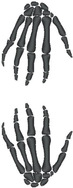 Skeleton Hands Bra Design | Digital Embroidery File | Halloween Tops ...