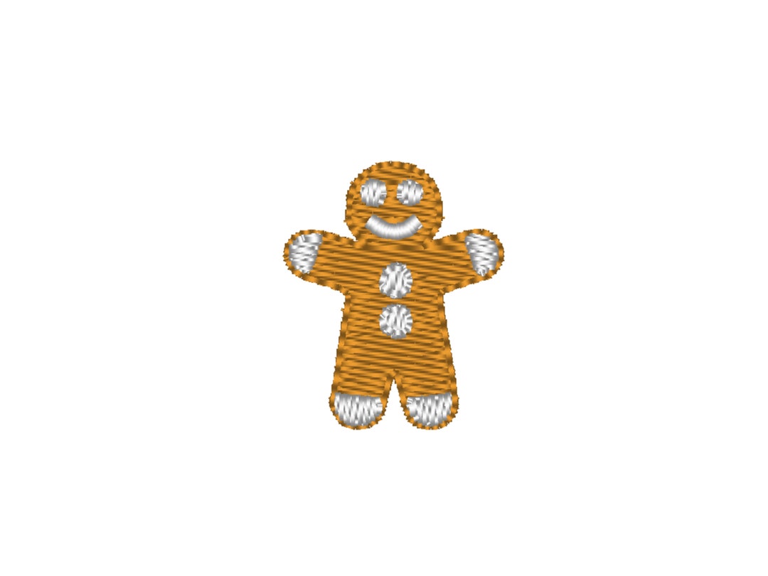 Gingerbread Man | Digital Embroidery File | Holiday Present / Gift ...