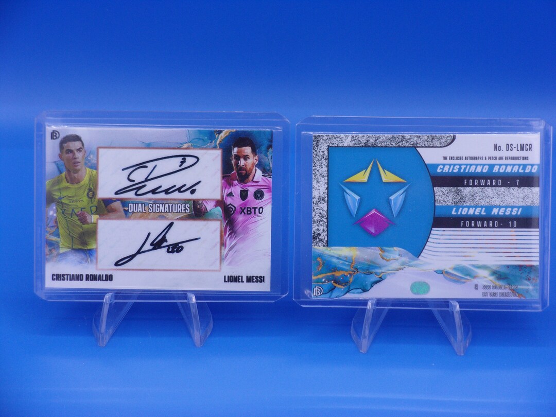Custom Card Dual Signatures Lionel Messi & Cristiano Ronaldo - Etsy
