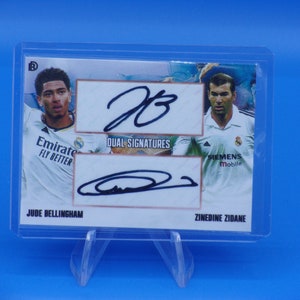 Custom Card Dual Signatures Zinedine Zidane & Jude Bellingham - Etsy