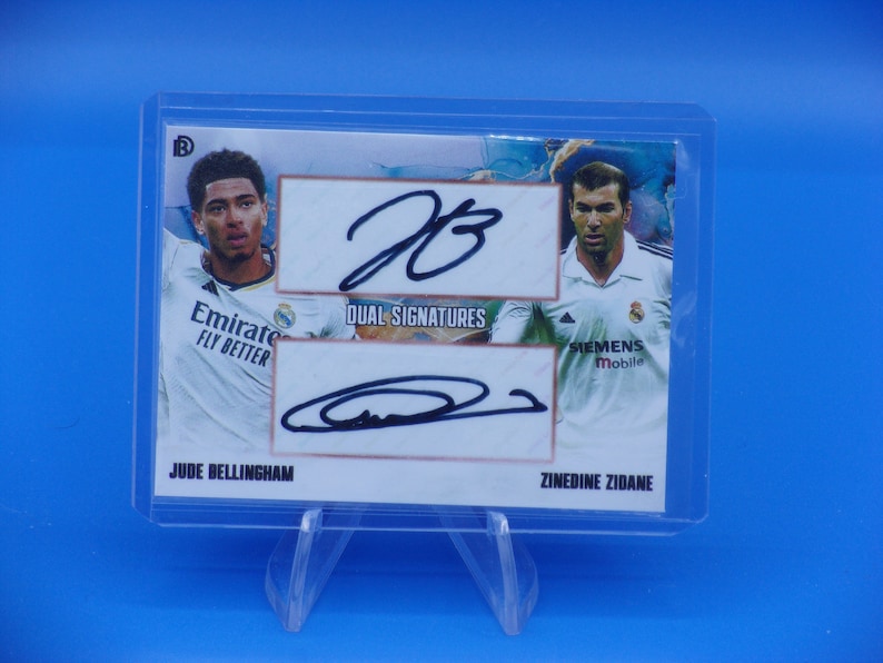 Custom Card Dual Signatures Zinedine Zidane & Jude Bellingham - Etsy
