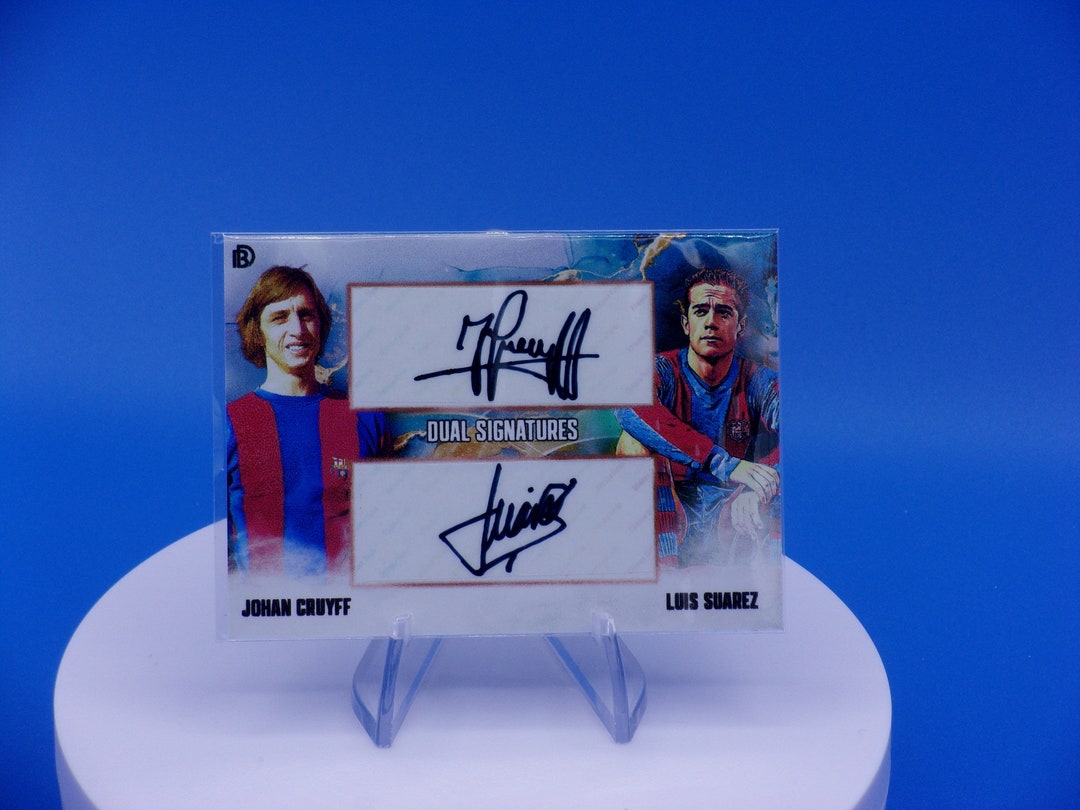Custom Card Dual Signatures Johan Cruyff & Luis Suarez Bahamontes - Etsy