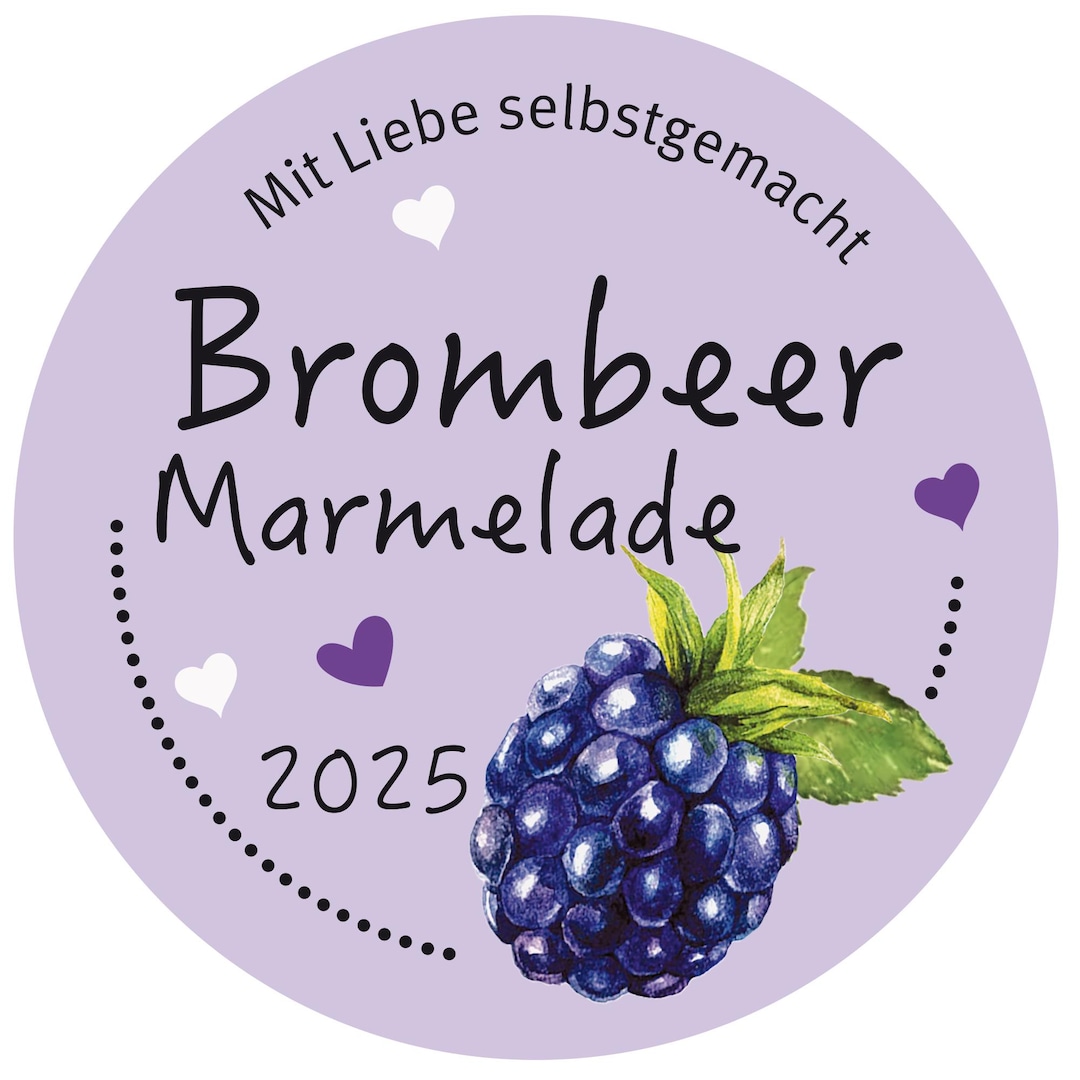 Etiketten Marmelade Brombeer Himbeer Aufkleber Sticker Gelee Mus ...