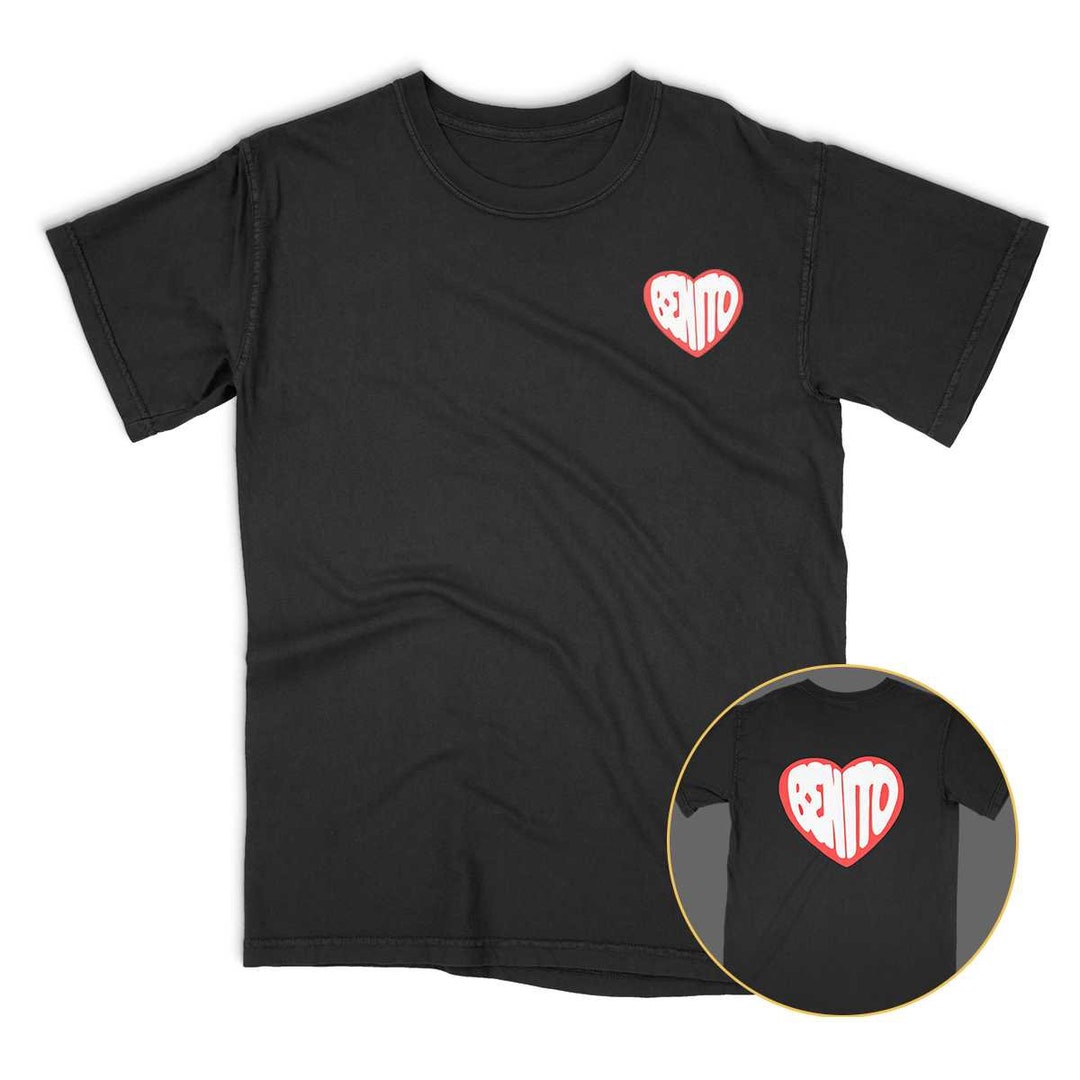 BENITO HEART TEE La Merch Los Angeles Bad Bunny Concert T Shirt Double ...