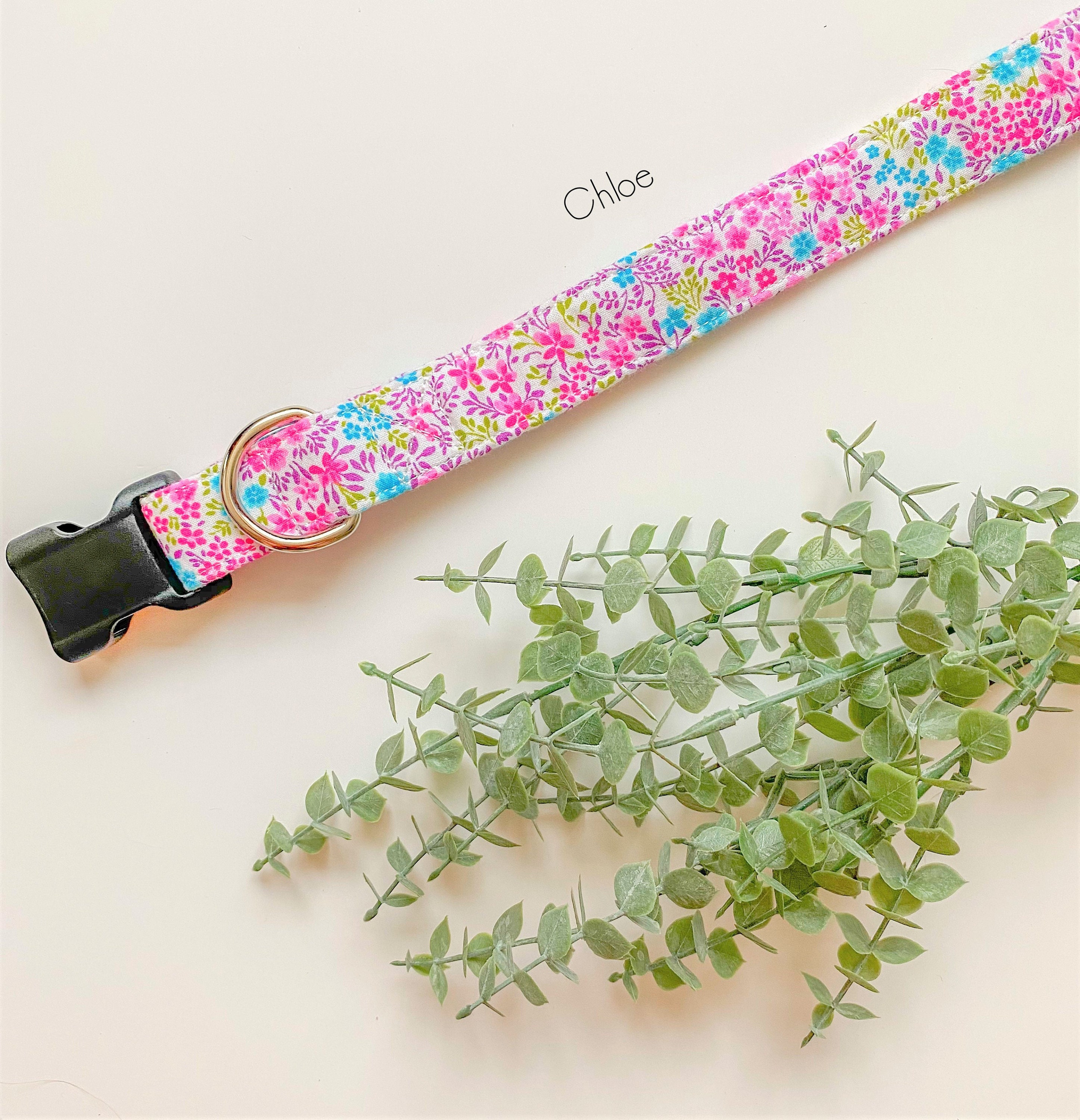 Bright Colored Floral Dog Collar "chloe" - Etsy