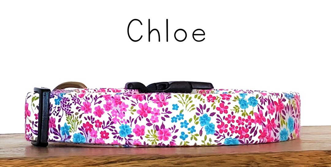 Bright Colored Floral Dog Collar "chloe" - Etsy