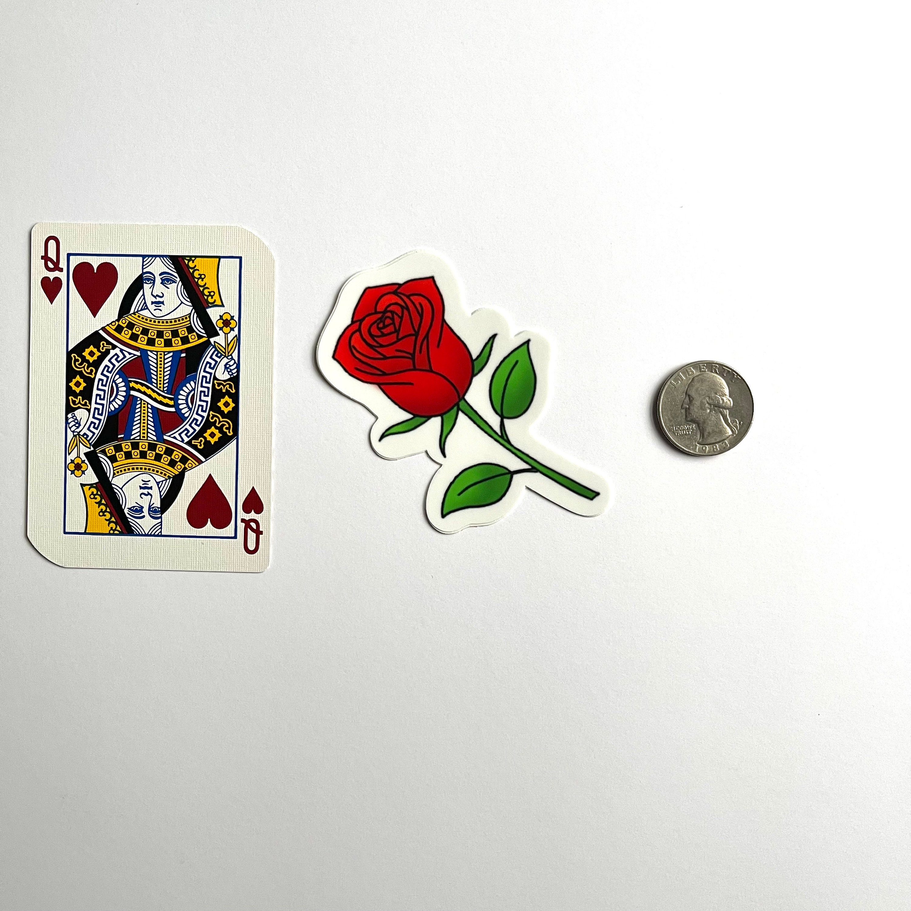 Rose Vinyl Sticker - Etsy