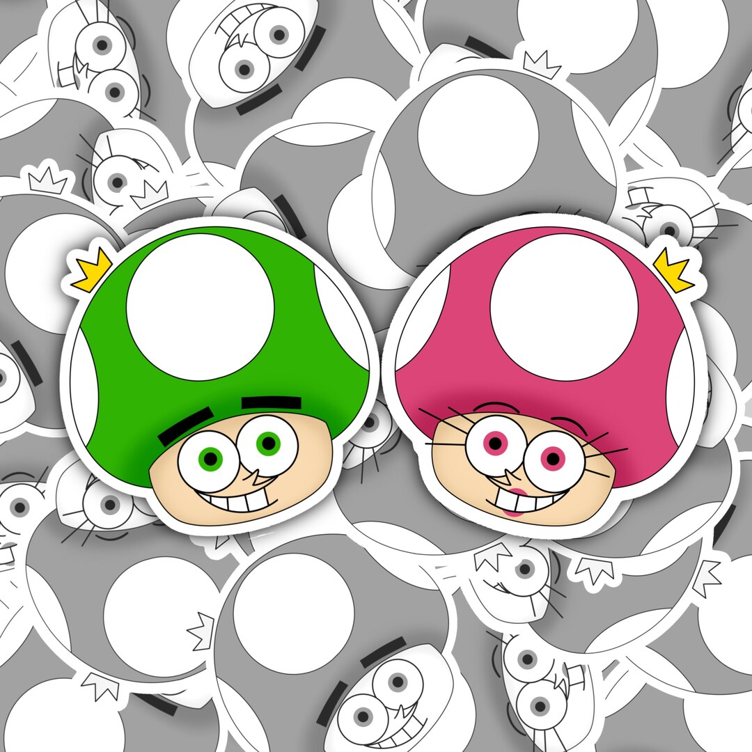 Super Fairly Odd Mushrooms Duo Waterproof Vinyl Stickers - Etsy