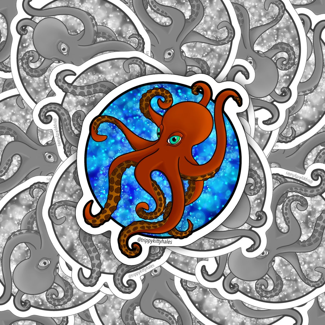 Octopus Vinyl Sticker - Etsy
