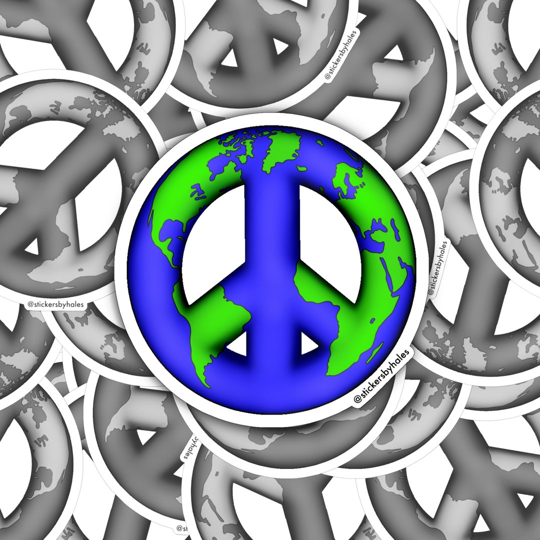 World Peace Vinyl Sticker - Etsy