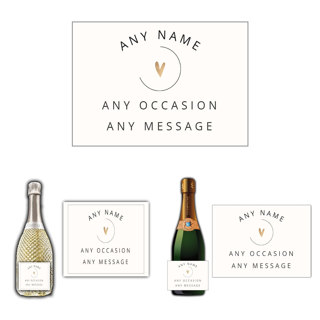 Personalised Prosecco Label Sticker for Prosecco Champagne Wine Bottles ...