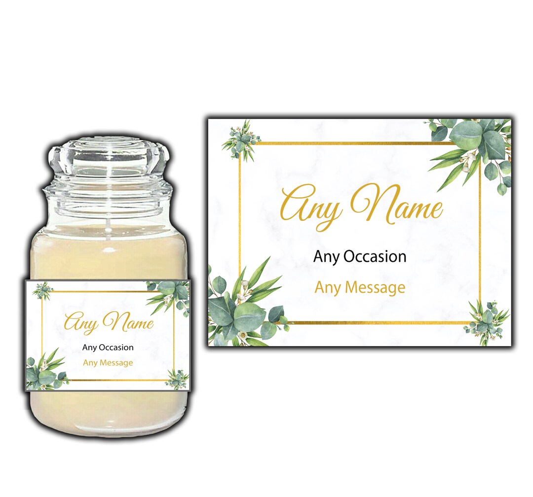 Custom Floral Label Sticker for Candles - Etsy