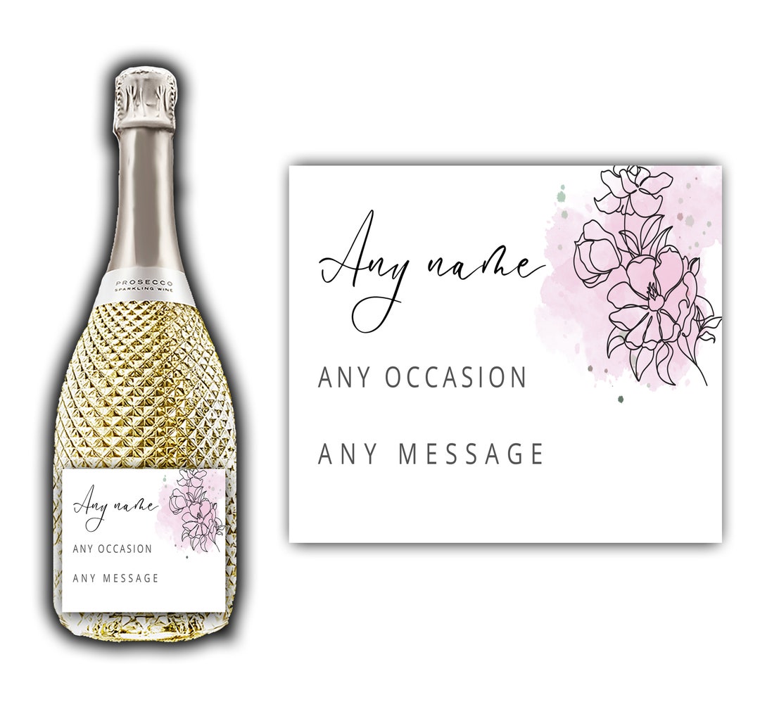 Personalised Prosecco Label Sticker for Prosecco Champagne Wine Bottles ...