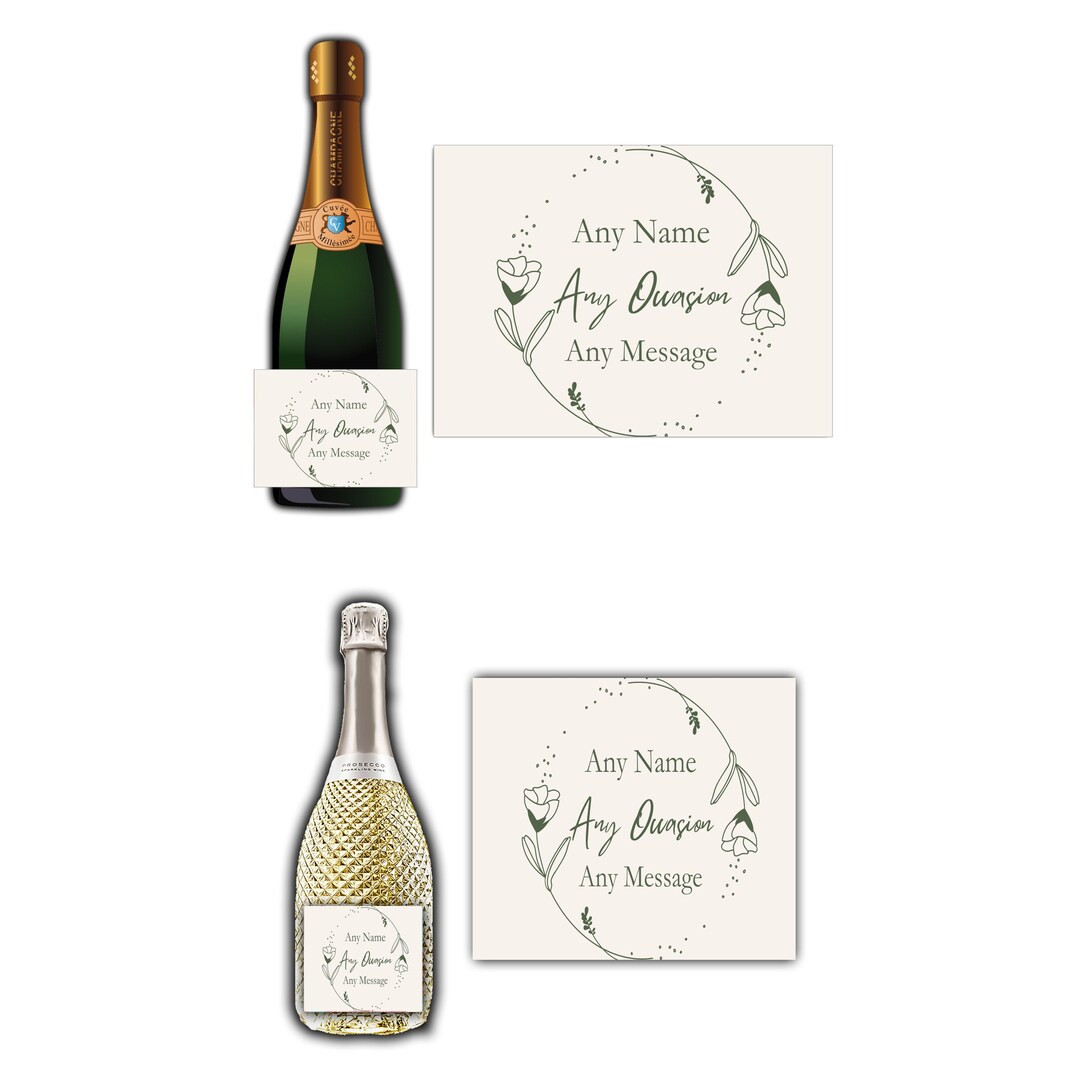 Personalised Prosecco Label Sticker for Prosecco Champagne Wine Bottles ...