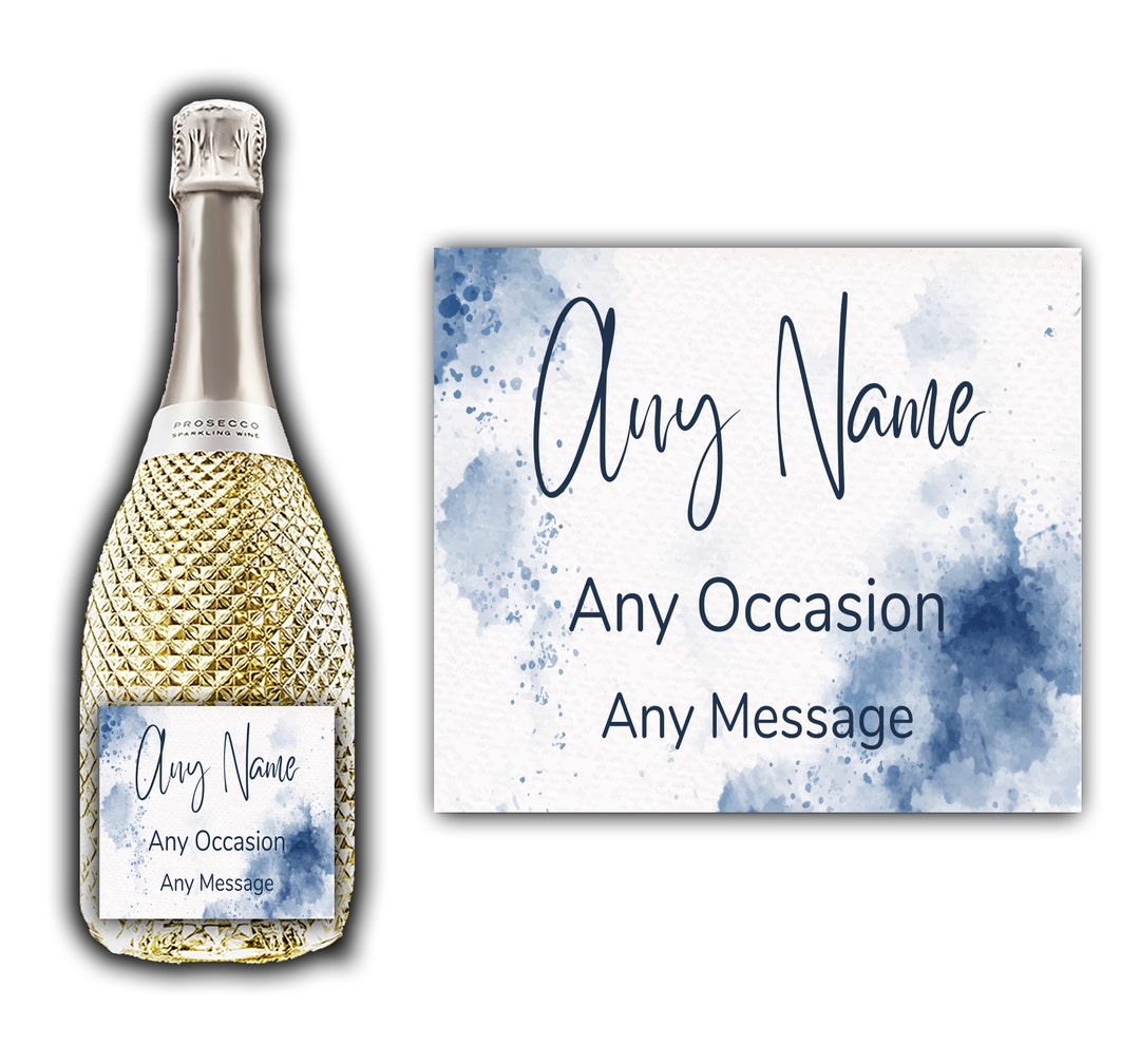 Personalised Label Sticker for Prosecco Champagne Wine Bottles Birthday ...
