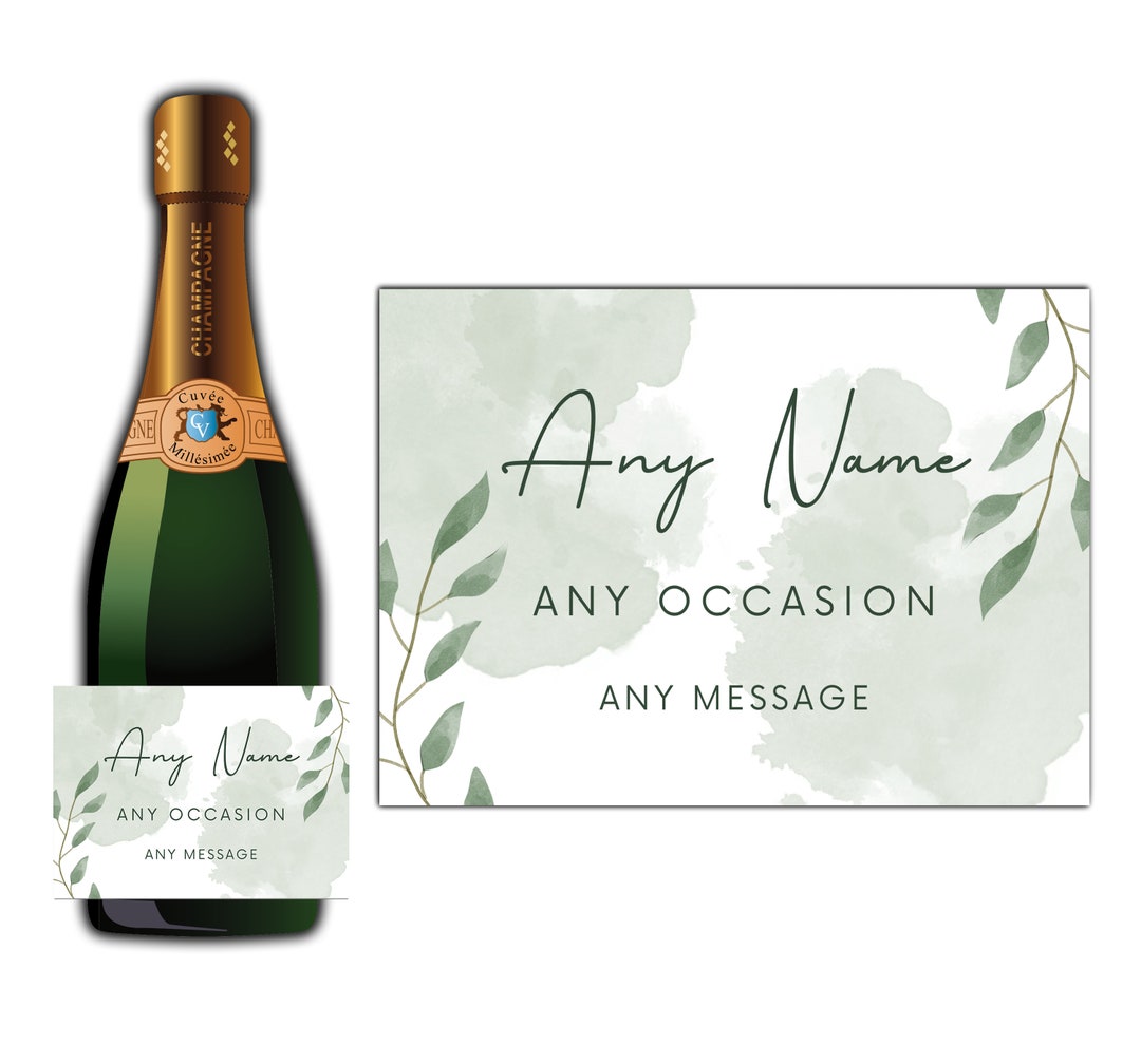 Personalised Prosecco Label Sticker for Prosecco Champagne Wine Bottles ...
